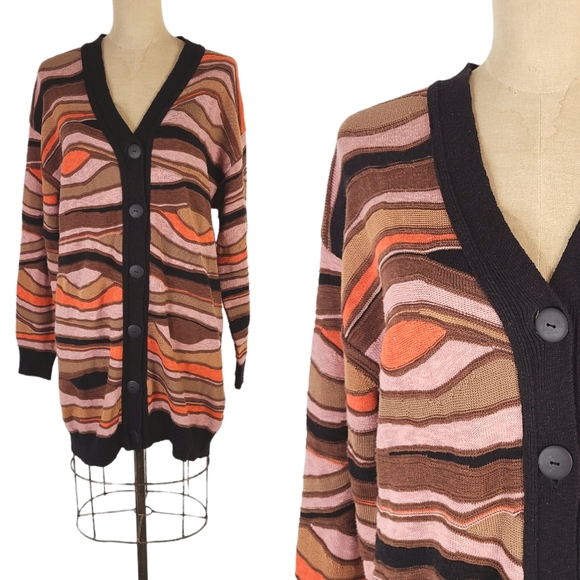 Missoni | Sweaters | Missoni Cotton Linen Blend Long Line Button Up Cardigan Sweater | Poshmark